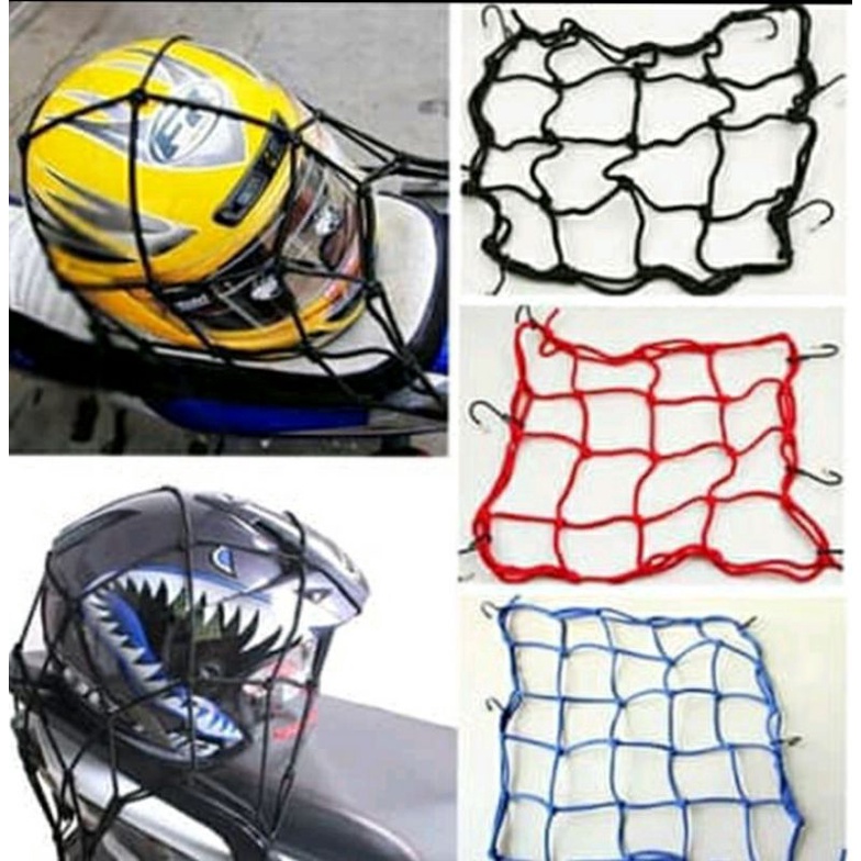 Jual JARING HELM SEPEDA MOTOR PENGIKAT JARING BARANG BAGASI MOTOR TALI ...