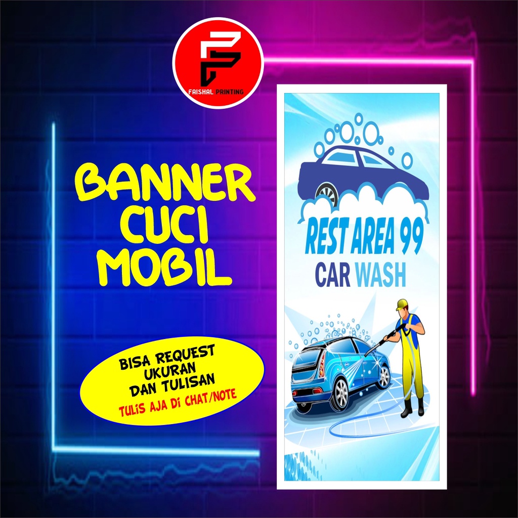 Jual Banner Cuci Mobil / Spanduk Car Wash / Banner Cuci Steam / Spanduk ...