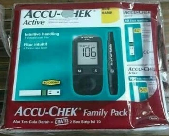 Jual Alat Accu chek active/alat cek gula darah/alat tes gula darah Accu ...