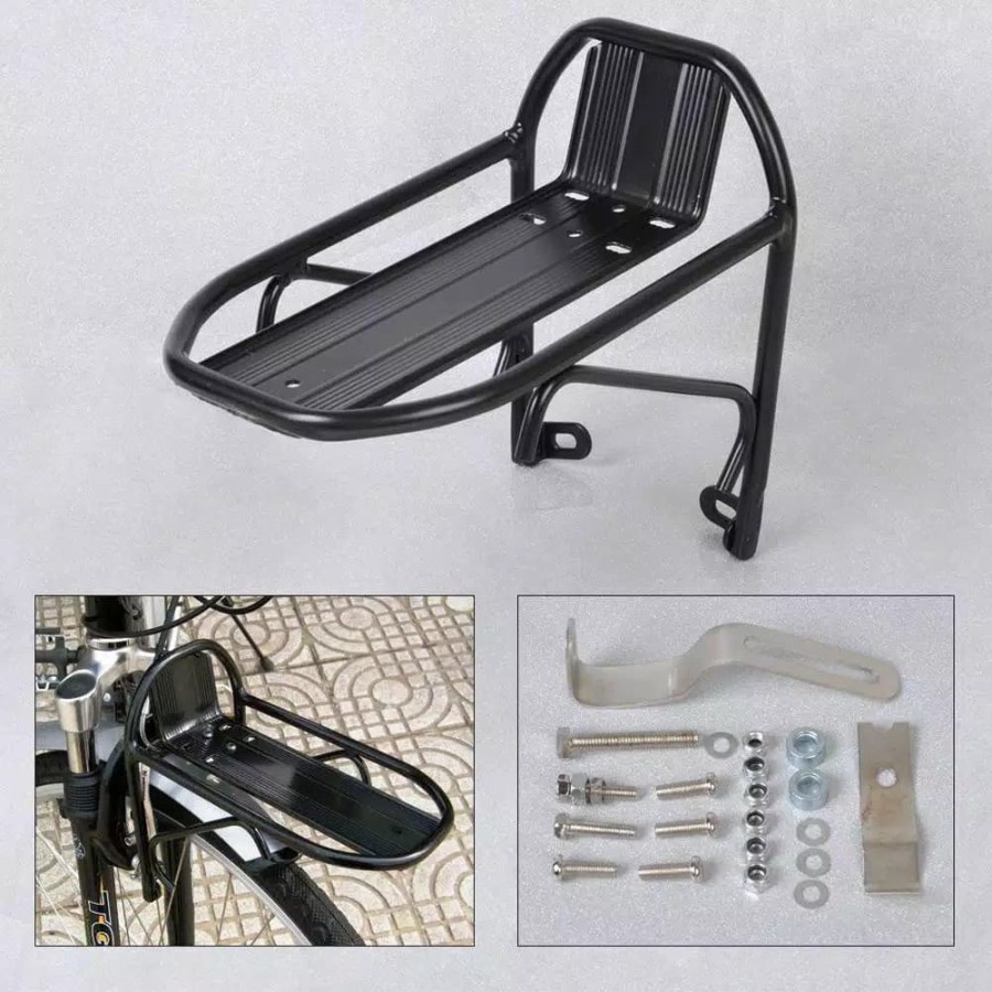 Jual Rak Bagasi Depan Sepeda alluminium pannier depan alloy | Shopee ...