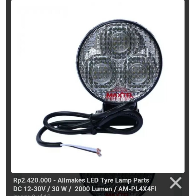 Jual LAMPU KERJA LED (maxtel mata 3 original) | Shopee Indonesia