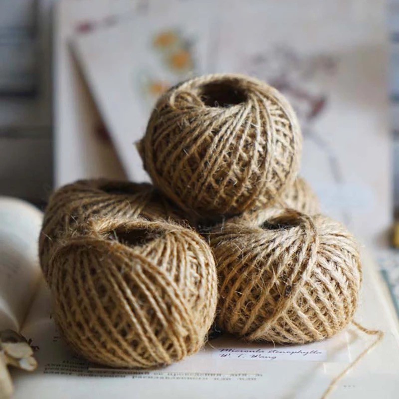 Jual Tali rami tali goni 3 ply hemp rope jute twine hiasan foto ...