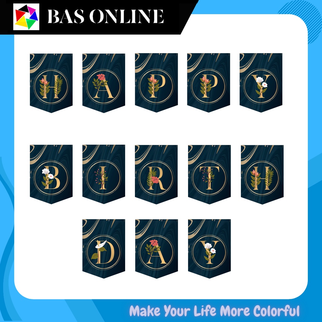 Jual Banner flag custom bunting flag segi lima nama aqiqah dekorasi ...