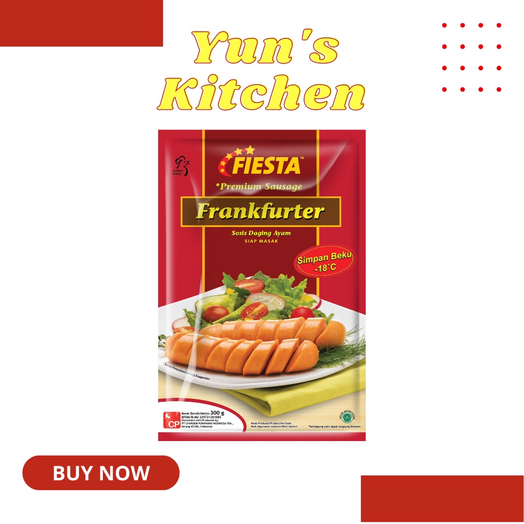 Jual Fiesta Sausage Frankfurter 300 gr - Sosis Ayam - Frozen Food ...