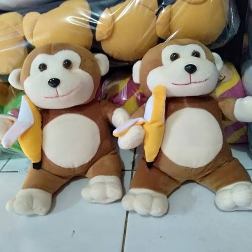 Jual Boneka monyet pegang pisang L | Shopee Indonesia