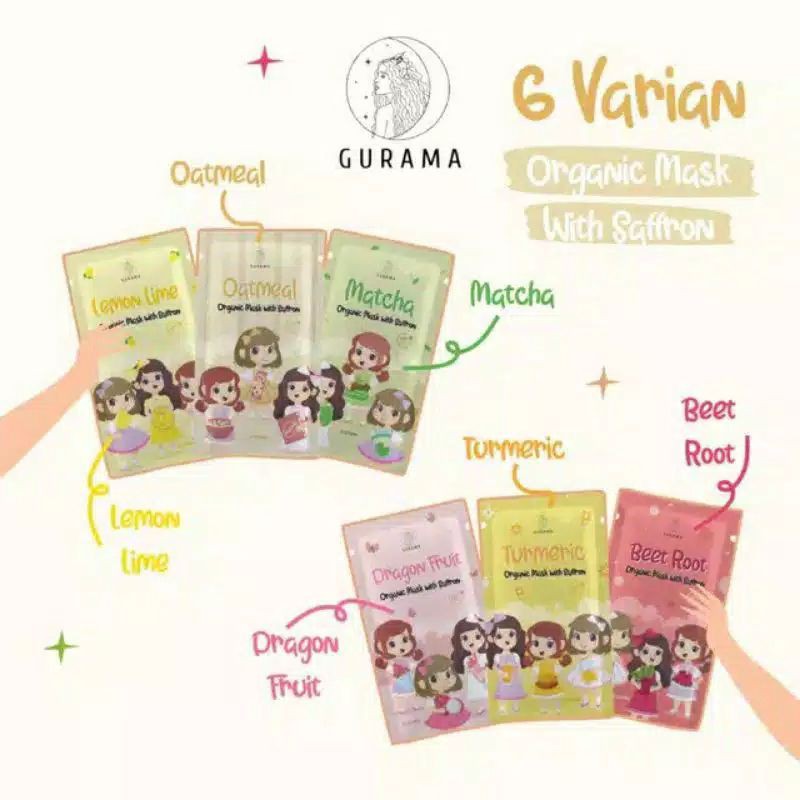 Jual GURAMA ORGANIC MASK WITH SAFRON 15gr HOBI MASKERAN | Shopee Indonesia