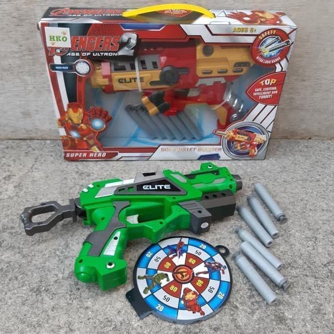 Jual Mainan Pistol Tembakan Nerf Gun Peluru Busa - Soft Bullet Gun ...