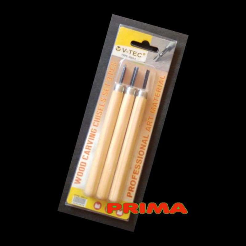 Jual ALAT UKIR KAYU / PENGUKIR V TEC isi 3 | Shopee Indonesia