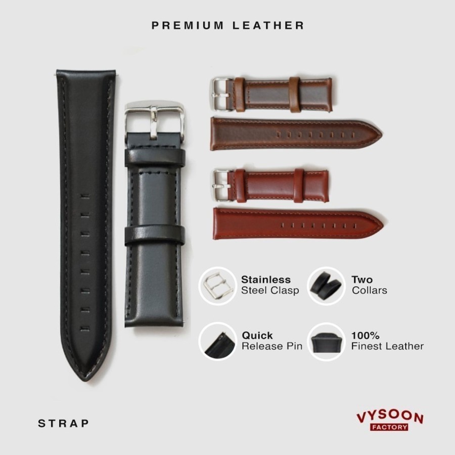 Jual Tali Jam Leather Premium Strap Jam 14mm 18mm 20mm 22mm Premium ...