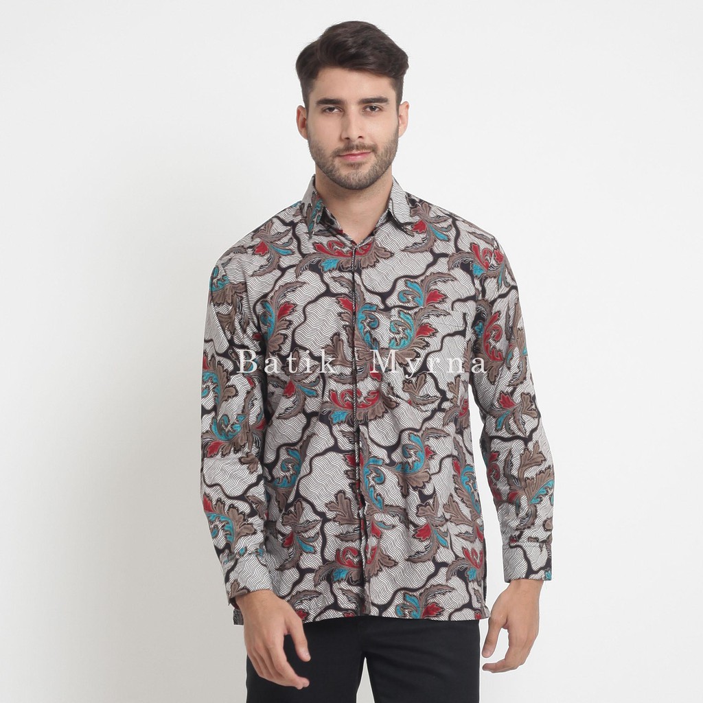 Jual Batik Myrna - Kemeja Batik Lengan Panjang Baju Atasan Pria Motif ...