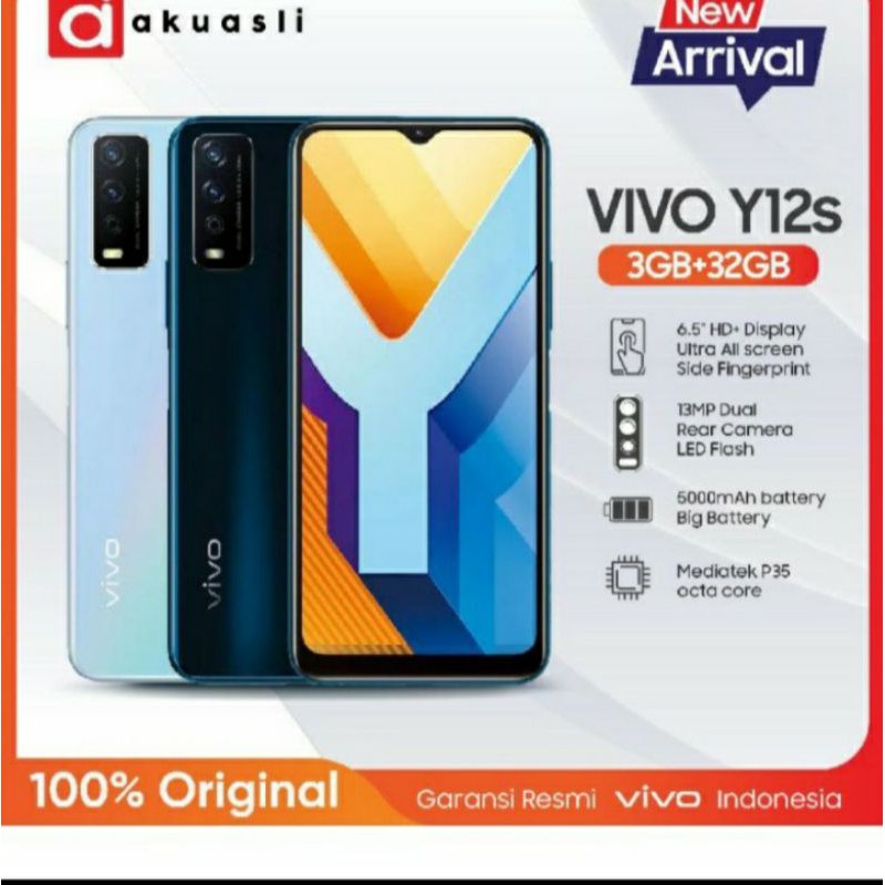 Jual Hp vivo Y12s ram 3 GB rom 32GB - vivo y12s 3/32 GB Garansi resmi ...