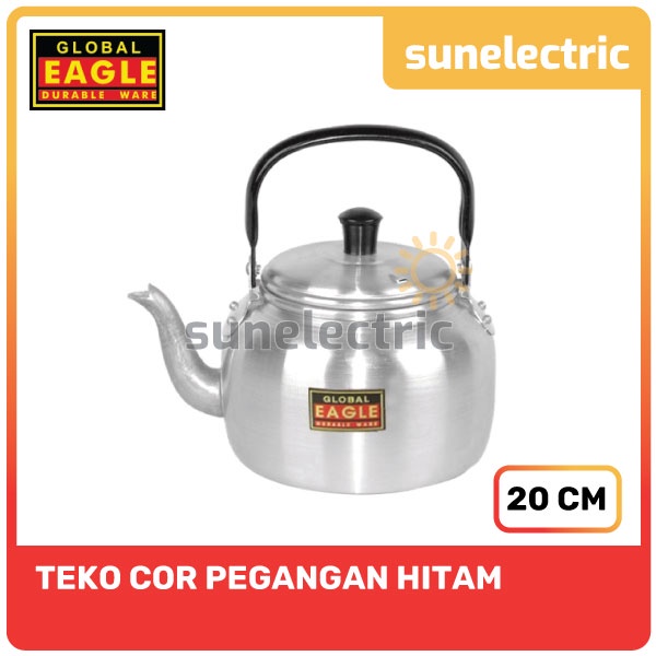Jual Global Eagle Teko Cor Aluminium Pegangan Hitam / Ceret Rebus Air ...