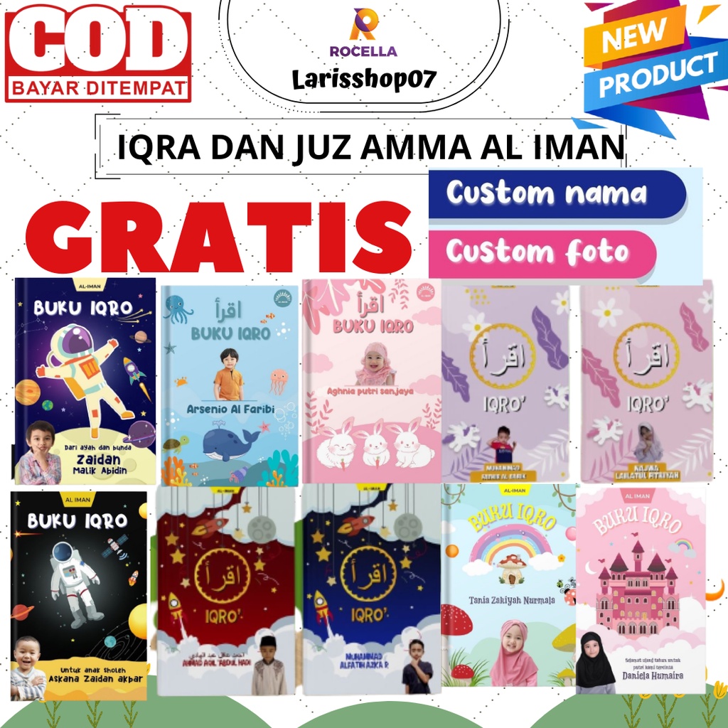 Jual Iqro Custom Hard Cover & Soft Cover, Iqro + Juz Amma dan ...