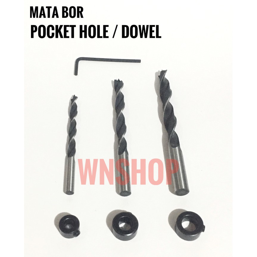 Jual Mata Bor Pocket Hole Dowel Jig 3set 6mm 8mm 10mm | Shopee Indonesia