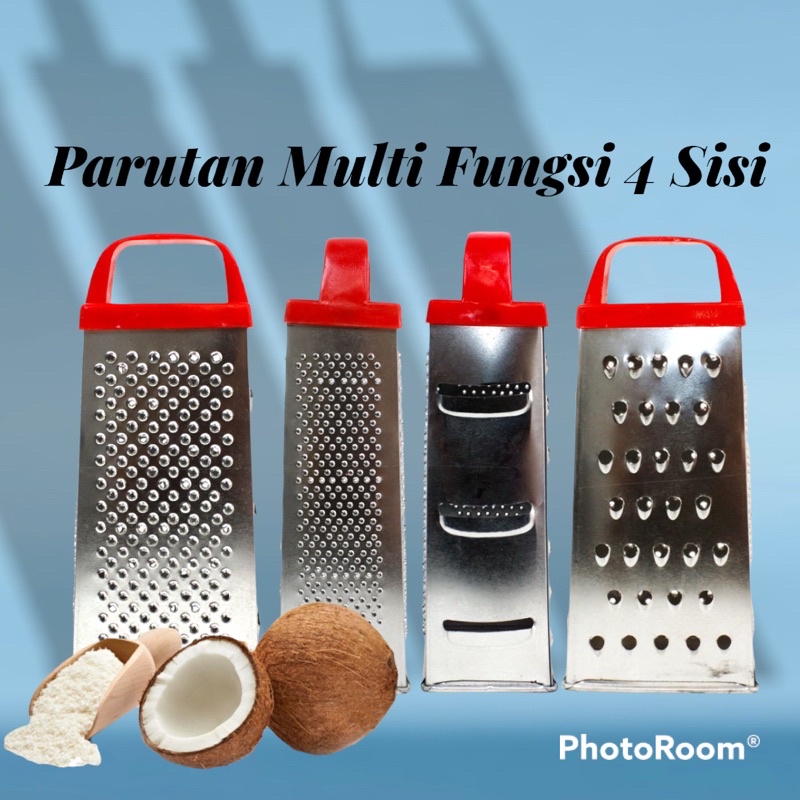 Jual Parutan Menara 4 Sisi Stainless Steel 4 in 1 / Parutan Serbaguna ...
