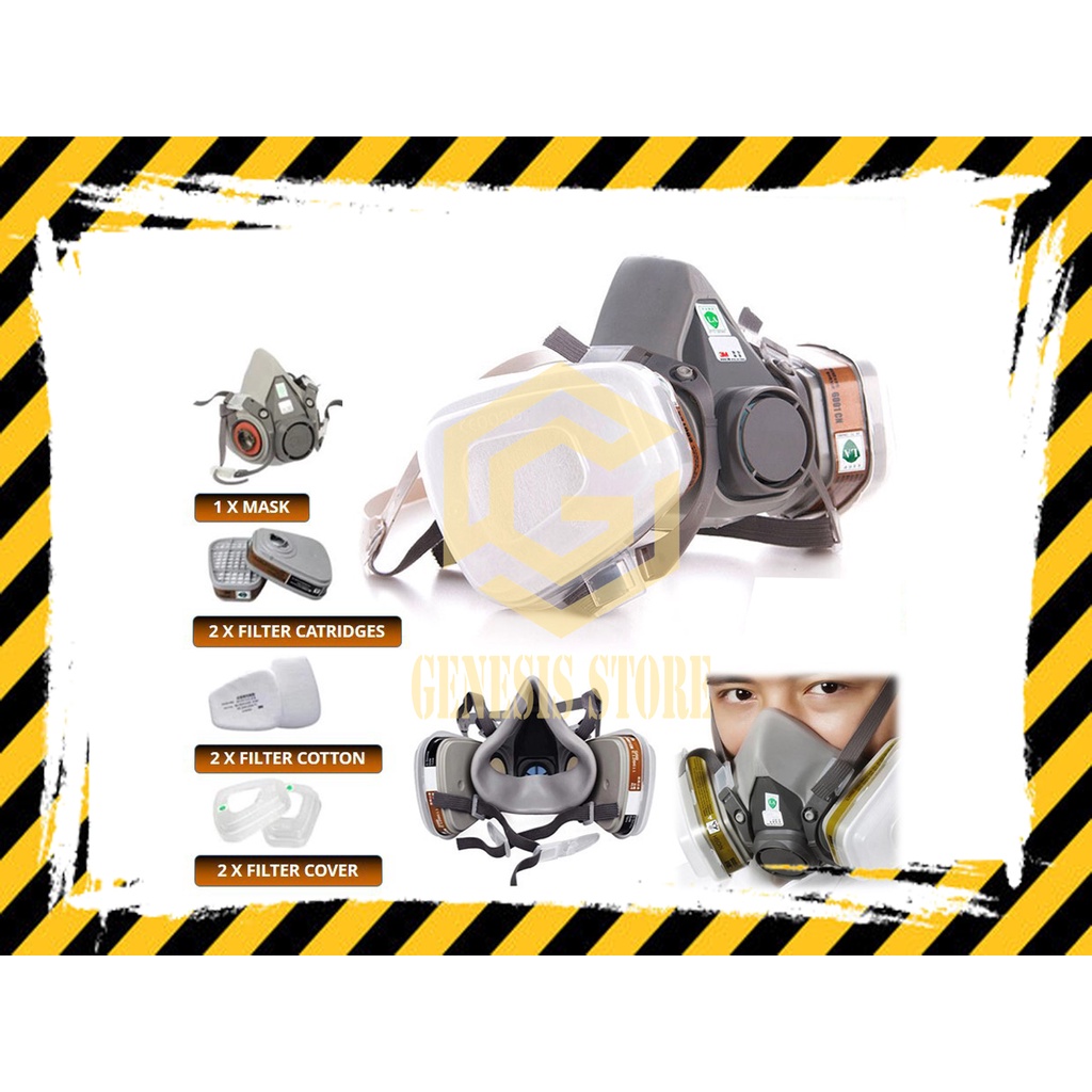 Jual MASKER GAS SAFETY MASKER RESPIRATOR 6200 ANTI DEBU PROYEK INDUSTRI ...