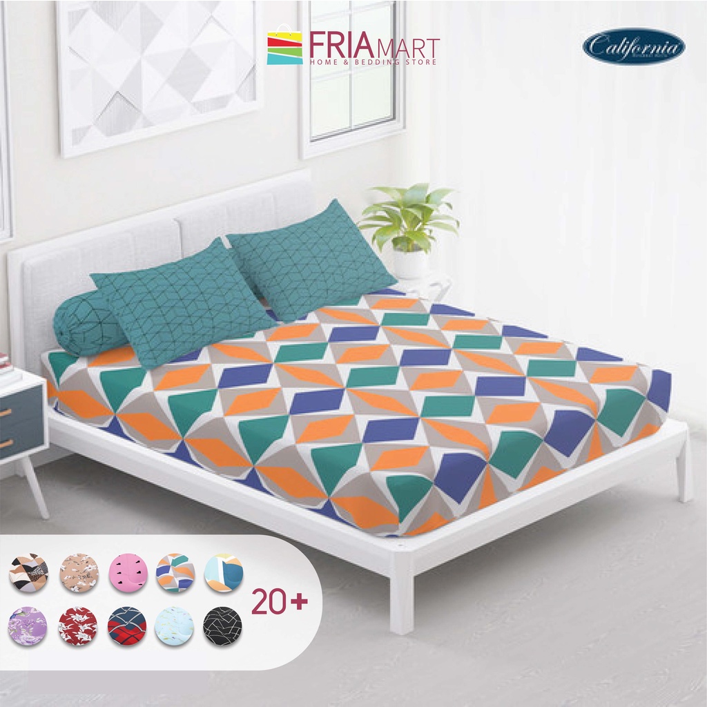 Jual CALIFORNIA Sprei 120X200 SINGLE FULL Fitted Tinggi 20cm / Seprei ...