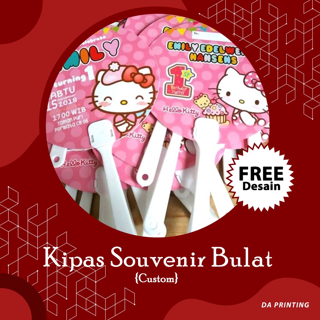 Jual [DA PRINTING] Kipas PVC Bulat Custom / Kipas Promosi Murah ...