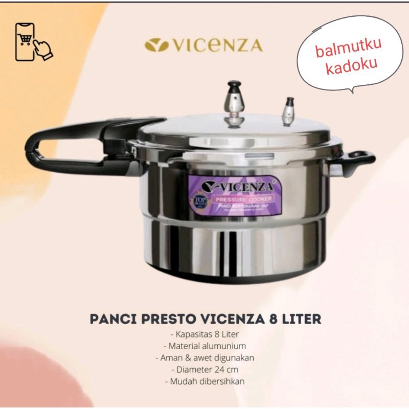 Jual PANCI PRESTO VISCENZA KAPASITAS 8 LITER | Shopee Indonesia