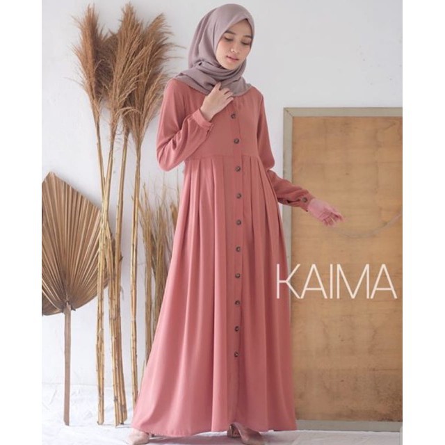 Jual Gamis Kaima Rinjani Kancing Rempel Busui Friendly | Shopee Indonesia