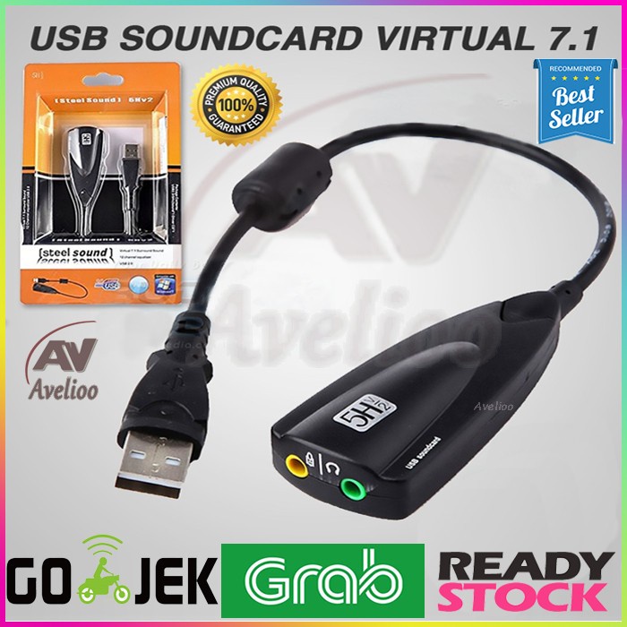 Jual Sound Card USB Virtual 7.1 Channel / Audio Mic Soundcard USB - 5Hv2 | Shopee Indonesia