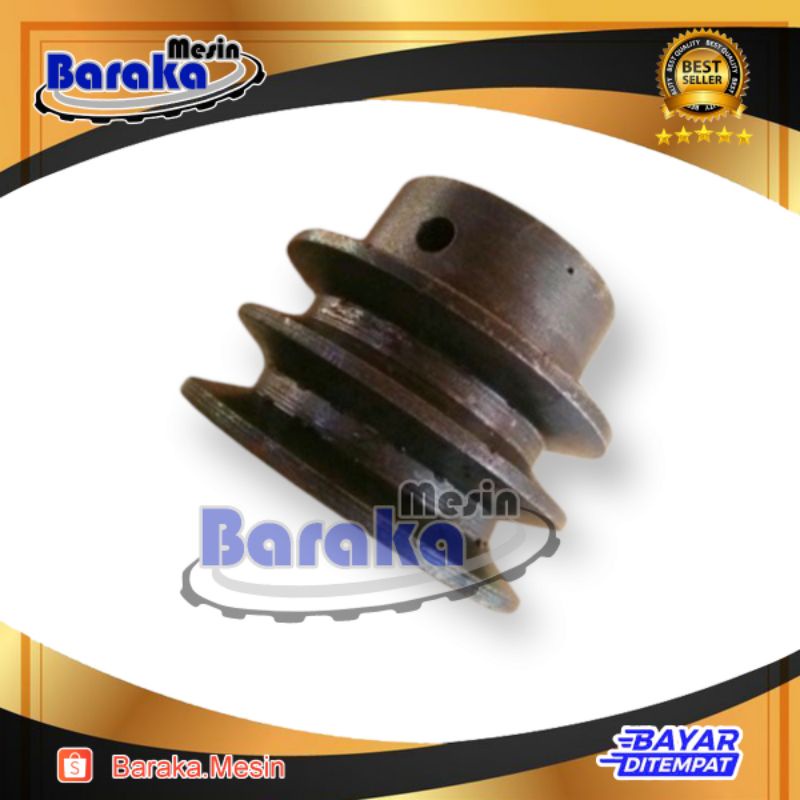 Jual pully besi cor a2 3" inci as 20mm diameter 7,5cm | Shopee Indonesia