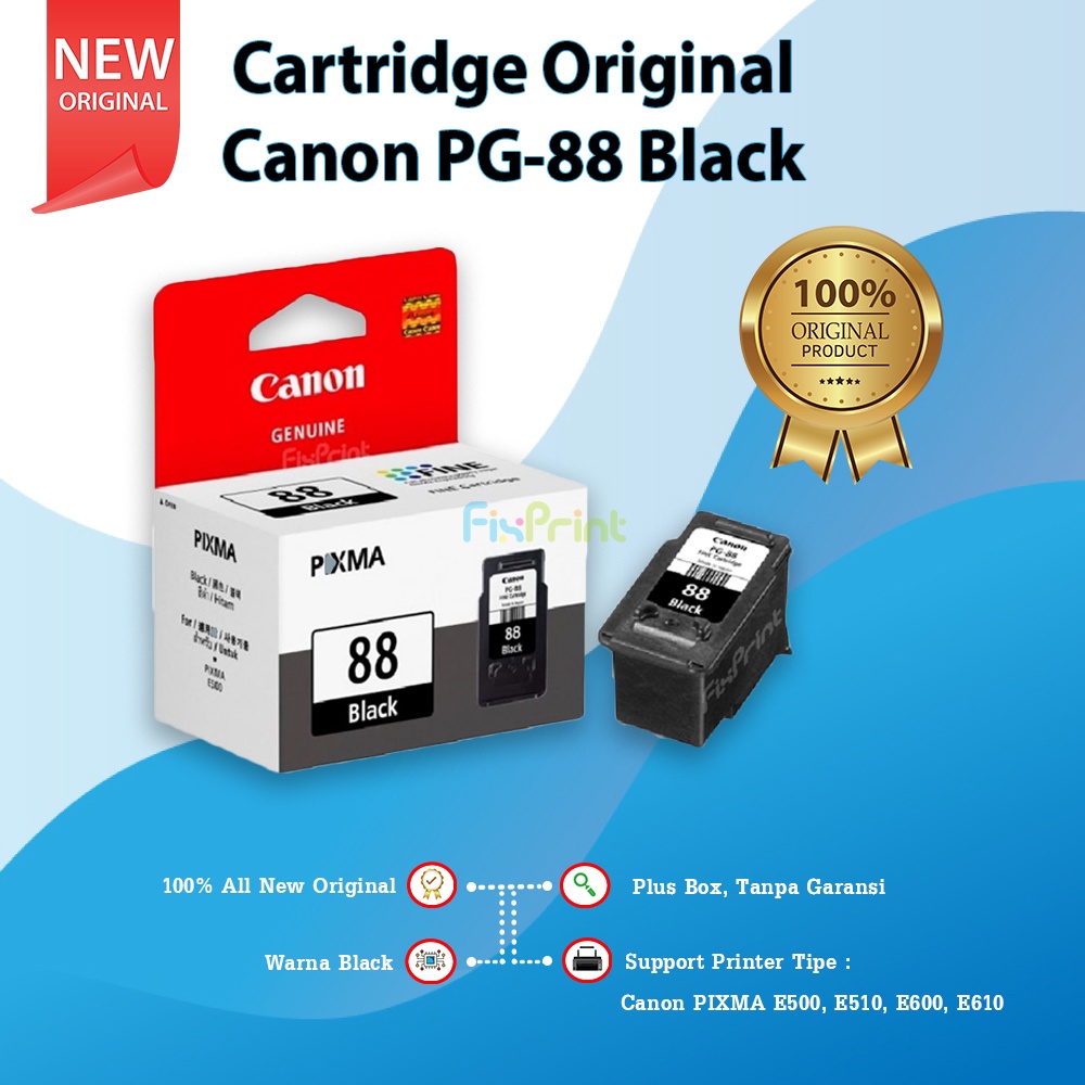 Jual Cartridge Tinta Canon PG88 PG 88 PG-88 ORIGINAL E500 E510 E600 ...