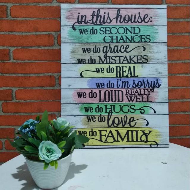 Jual Poster Kayu In This House | Shopee Indonesia