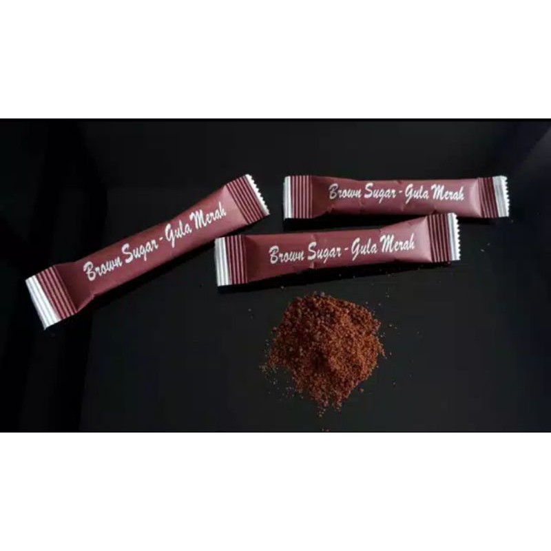 Jual Gula Merah Stik Saset isi 125 Sachet kemasan Gula Aren Brown Sugar ...