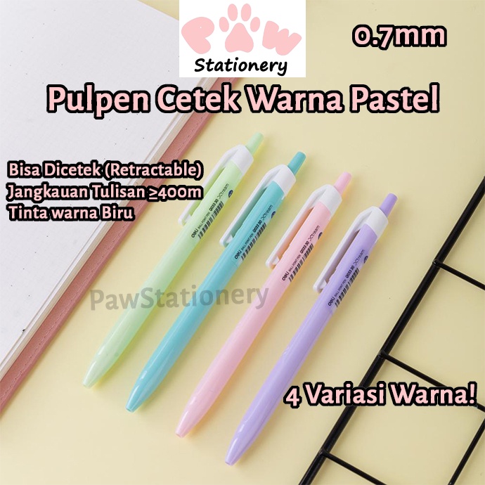 Jual Pulpen Cetek Warna Pastel Pulpen Tinta Biru Pen Cetek Pen Biru ...