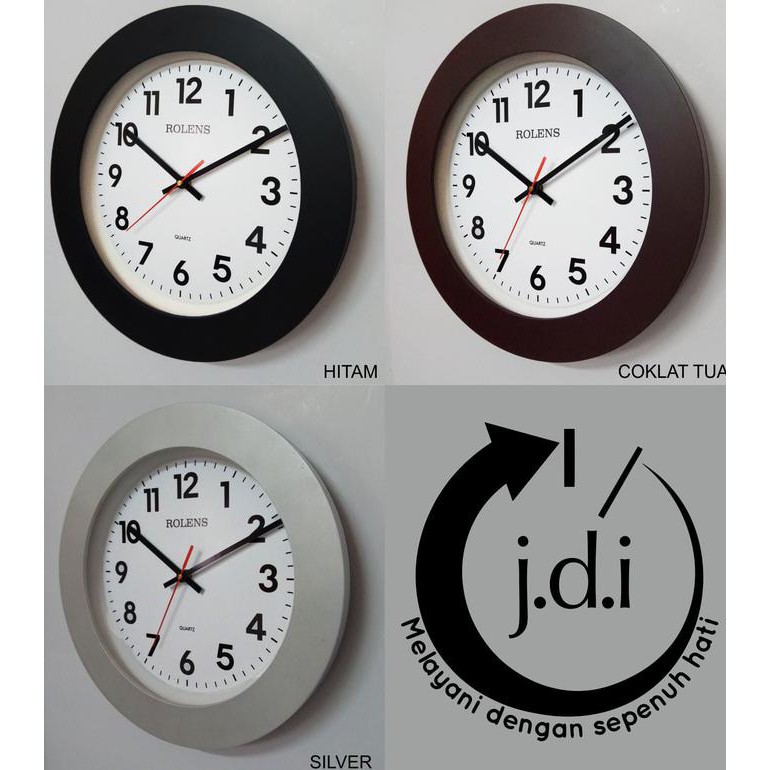 Jual Jam Dinding Diameter 33 Cm Minimalis ( Lis Lebar ) | Shopee Indonesia