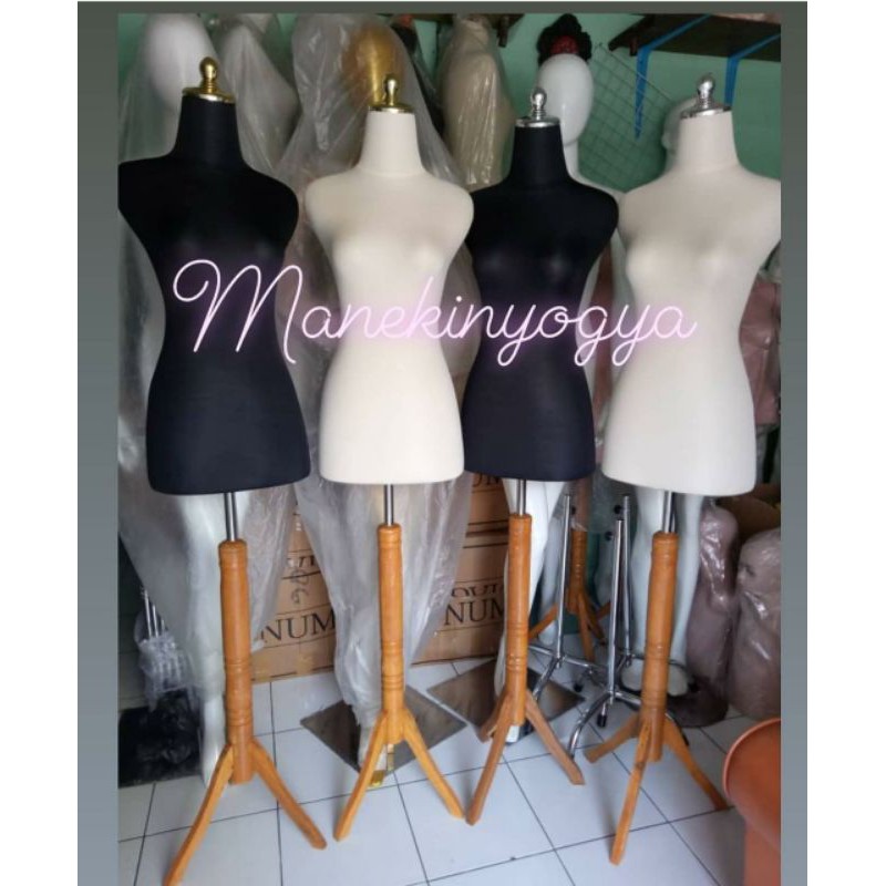Jual manekin halfbody/setengah badan set kayu/patung display/boneka ...