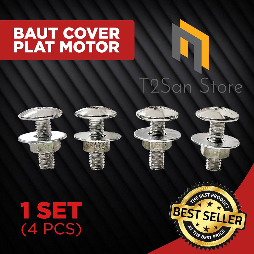 Jual Baut Cover Plat Motor 1 set ( 4 pcs ) | Shopee Indonesia