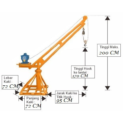 Jual DEREK LISTRIK / MINI CRANE 500KG | Shopee Indonesia