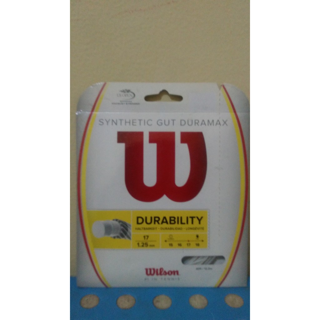 Jual Senar Raket Tenis Wilson Synthetic Gut Duramax (Original) | Shopee ...