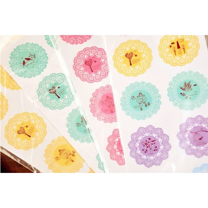 Jual Round Lace Sticker (1sheet=10pcs) | Shopee Indonesia