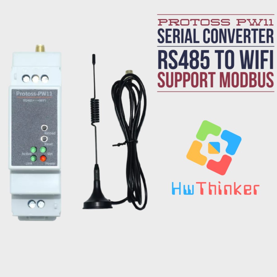 Jual Protoss PW11-M PW11-H RS485 to WIFI Converter Modbus Gateway Din ...