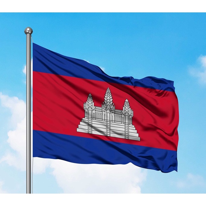 Jual Bendera Negara Kamboja 150 x 90cm / National Flag of Cambodia ...