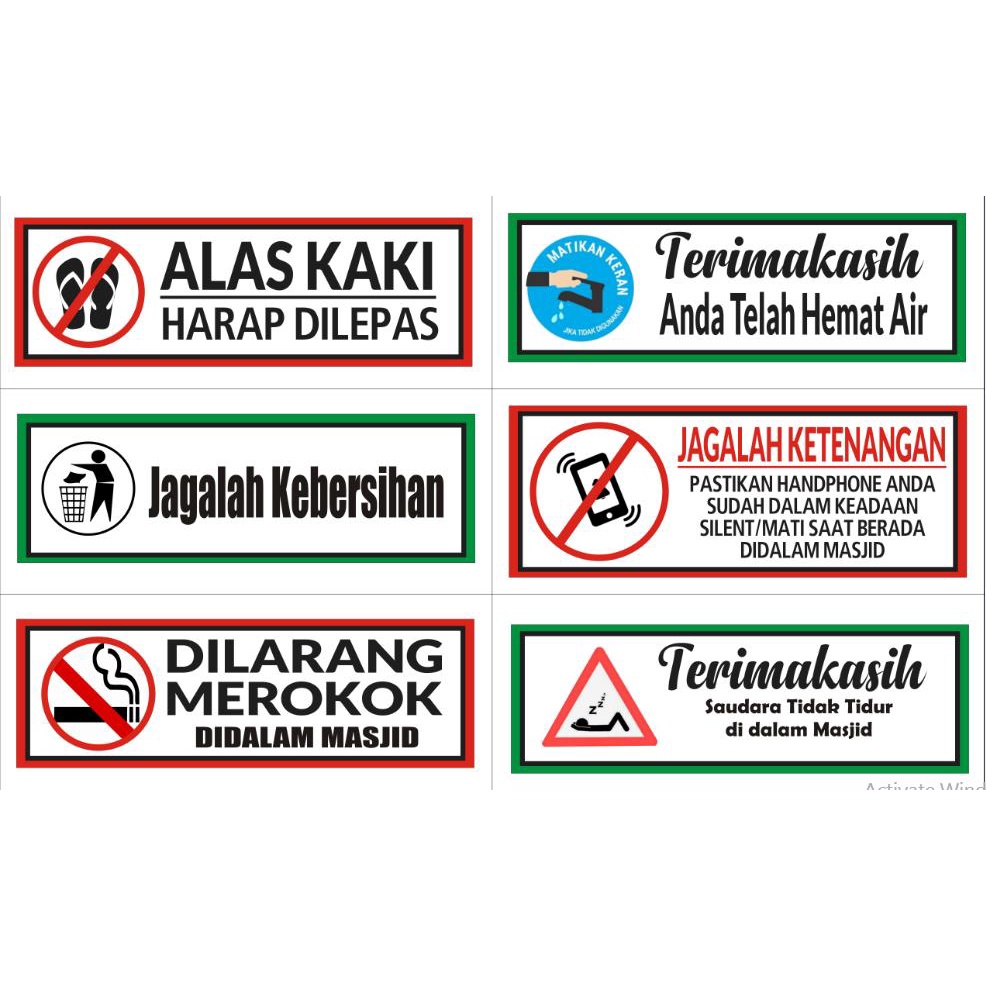 Jual STIKER/LABEL HIMBAUAN LARANGAN AJAKAN DAN PETUNJUK ARAH | Shopee ...