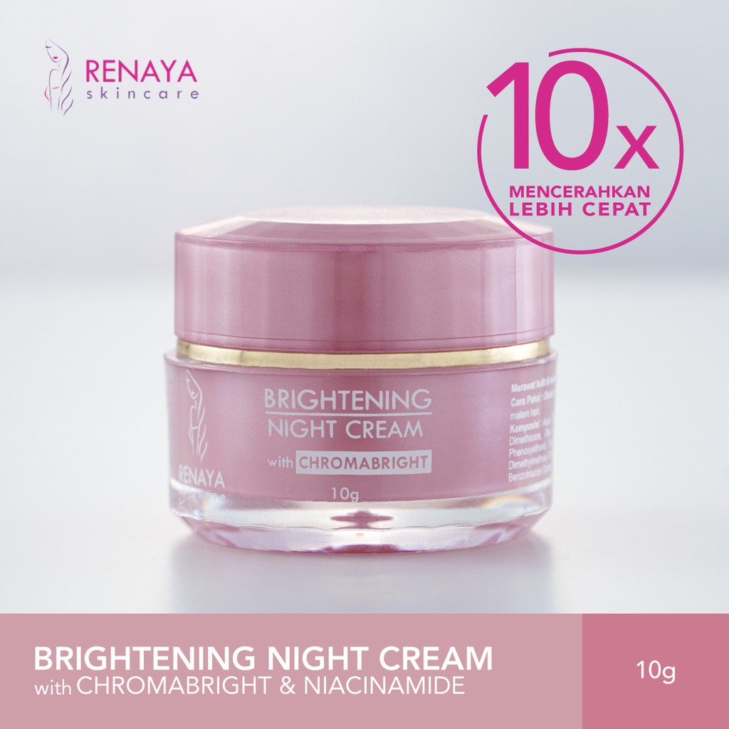 Jual Cream Malam Pencerah dengan Chromabright & Niacinamide. (Renaya ...