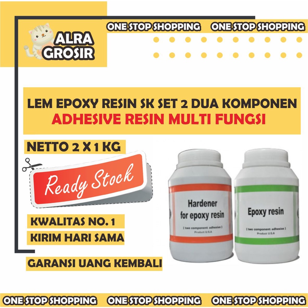Jual LEM EPOXY RESIN SK SET 2 DUA KOMPONEN ADHESIVE RESIN MULTI FUNGS ...