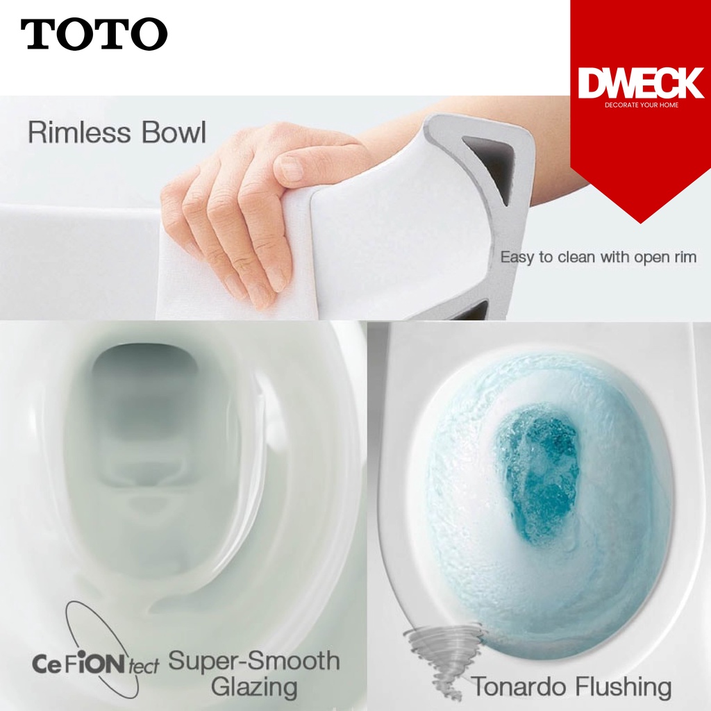 Jual Closet Duduk TOTO CW53J Close Coupled Soft Closing Original | Shopee Indonesia