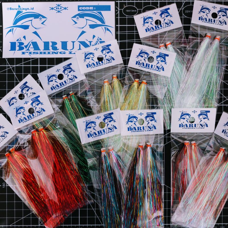 Jual BARUNA - 2Pcs Umpan Pancing Bulu Bulu Mutiara - Umpan Tonda ...