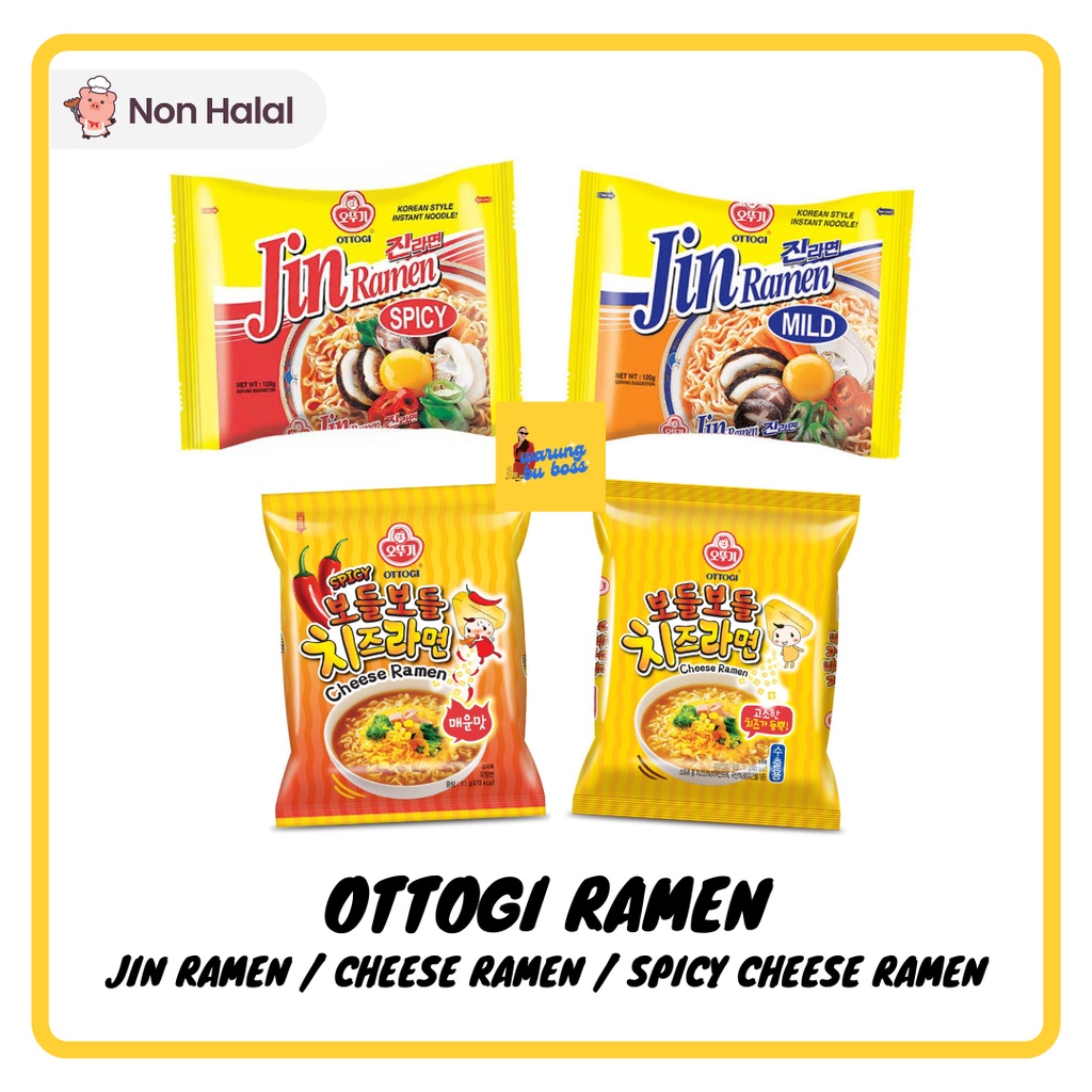 Jual Ottogi Ramen Jin Ramen Cheese Ramen Spicy Cheese Sesame Ramen ...
