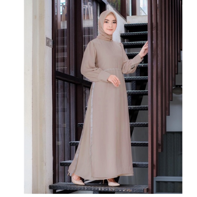 Jual Sihara | Humaira Dress ( Gamis Muslim - SOFT MILO ) | Shopee Indonesia