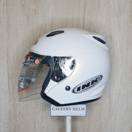 Jual INK Centro Solid White / helm ink / helm half face / original 100% ...