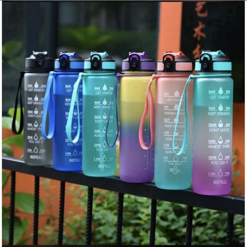 Jual Botol Minuman 1 Liter Penanda Waktu Botol Minum Reminder Botol ...