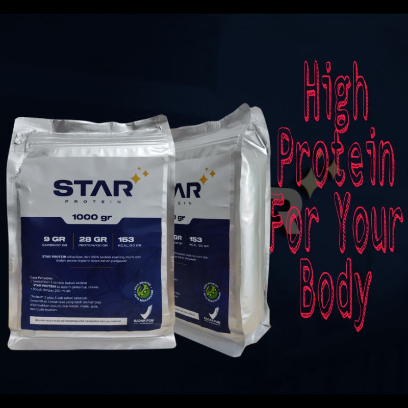 Jual STAR PROTEIN - Whey Protein Bubuk Kedelai - 1000 Gram | Shopee ...