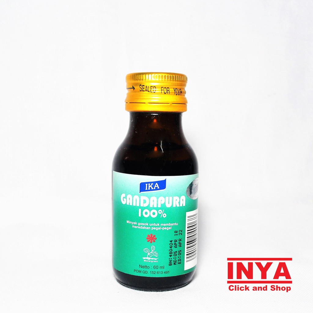 Jual GANDAPURA IKA 60ml 100% WINTERGREEN OIL - Minyak Gosok - Liniment ...