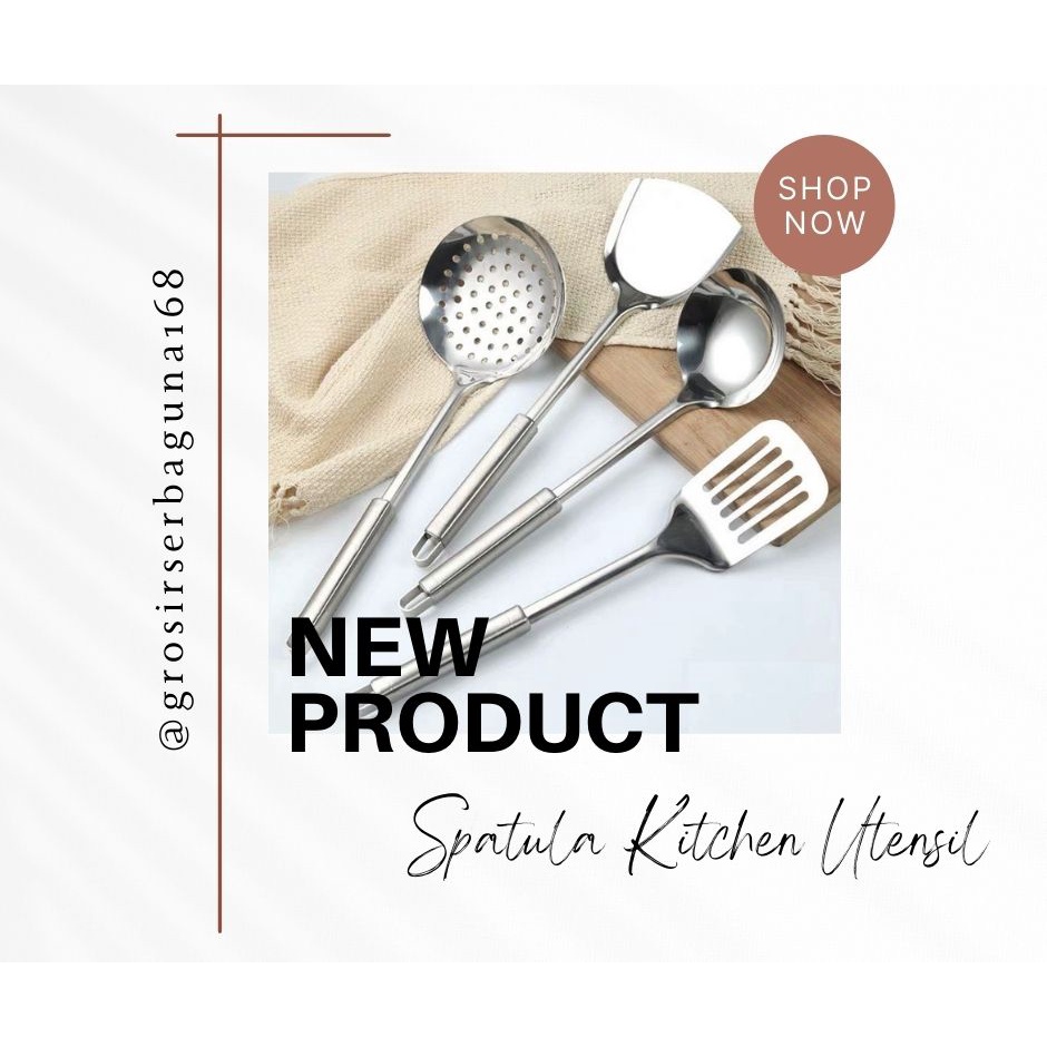 Jual Spatula Set Sutil Alat Dapur Alat Masak Stainless Kitchen Utensil ...